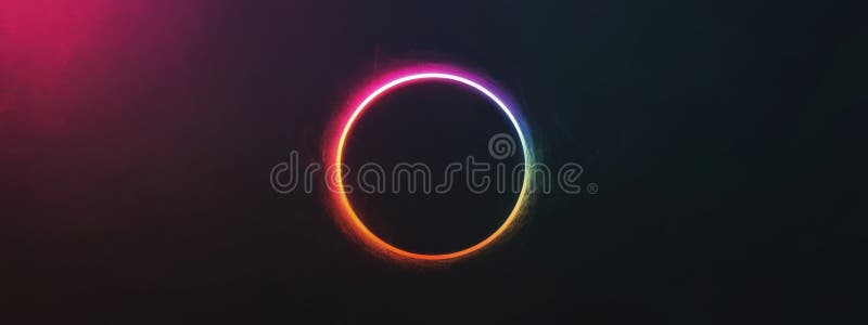 Vibrant Circular Glow Against a Dark Background Creating a Mesmerizing ...