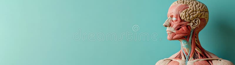 Luminous Clear Human Anatomy Model Featuring Futuristic Elements Stock ...