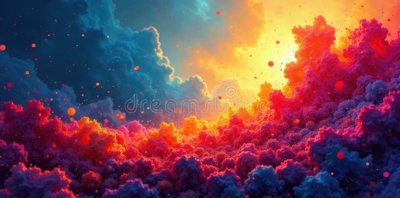 Luminous Color Field, Expressive Brushstrokes, Wet on Wet Effect ...