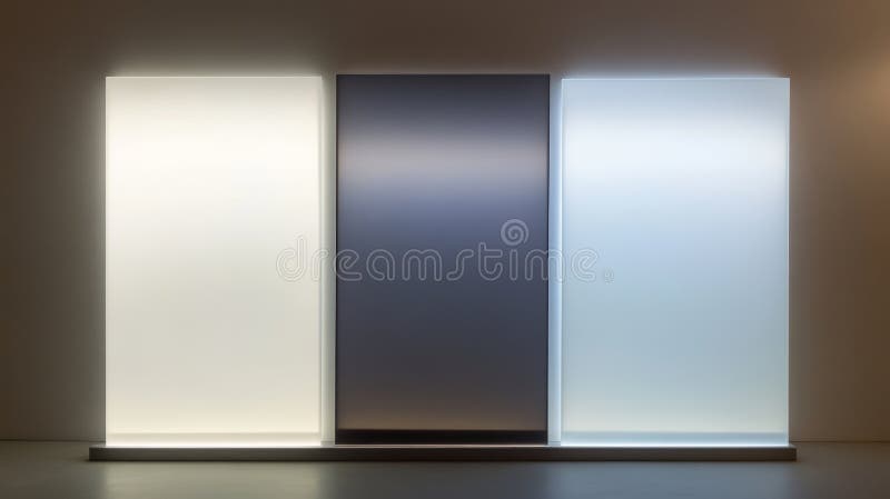Luminous Color Fields Three Deeply Layered Illuminated Panels with ...