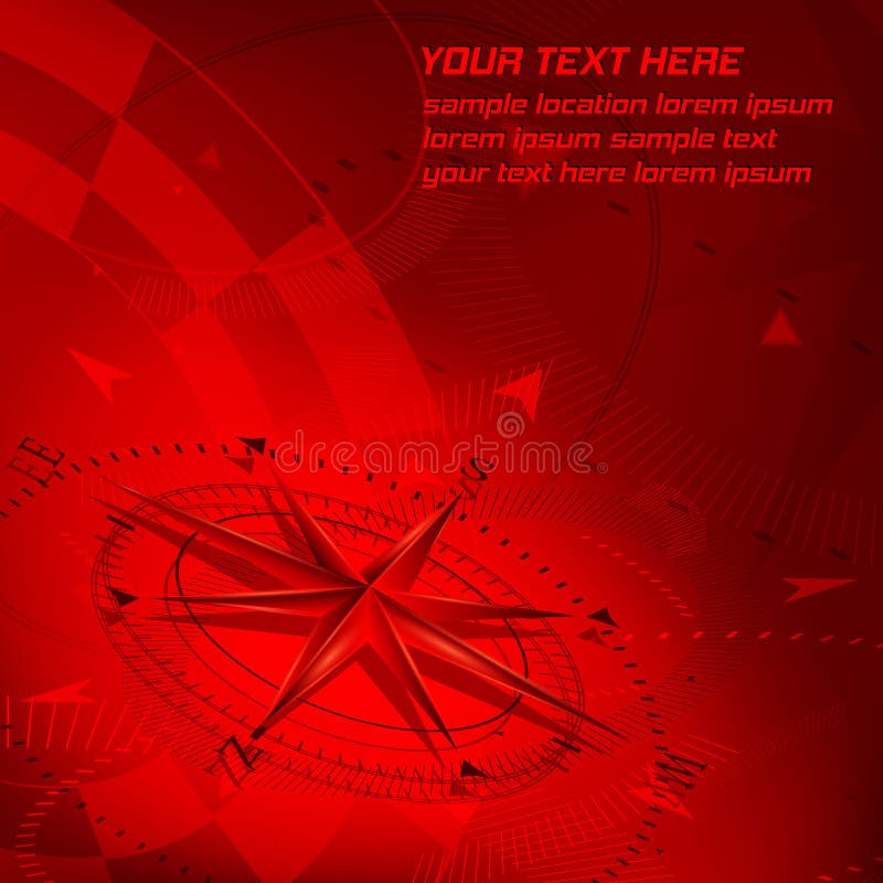 Red compass background stock vector. Illustration of concept - 49780970