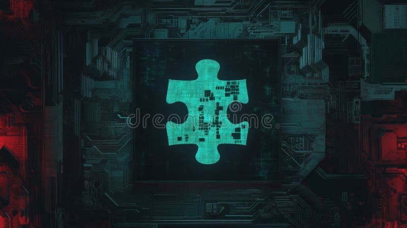 Luminous Component Linking Electronic Pathway Stock Photo - Image of ...