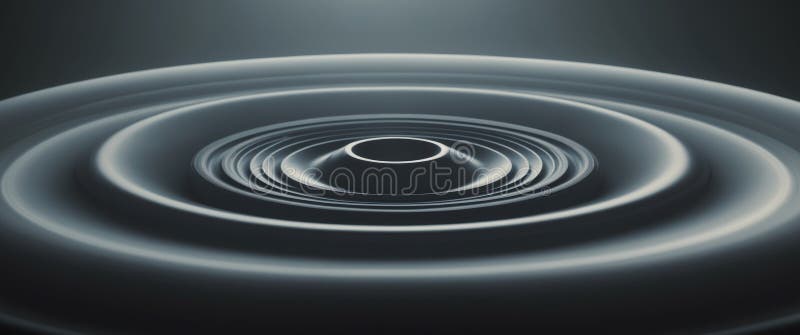 Luminous Concentric Rings Emanate Light on a Dark Background Stock ...