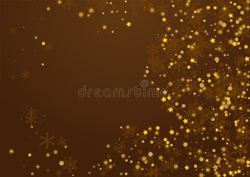 Luminous Confetti Vector Brown Background. Yellow Stock Vector ...
