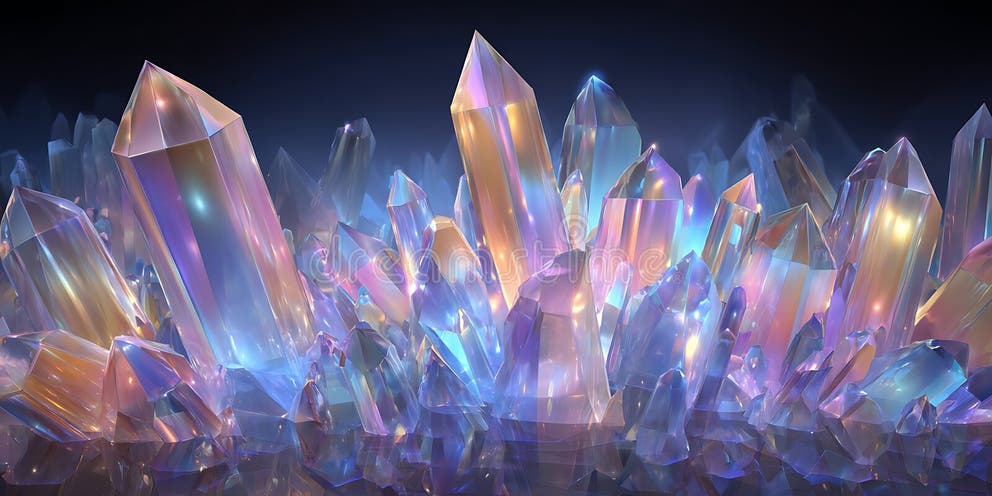 Luminous Crystal Cave Magical Backgrounds and Textures Stock ...