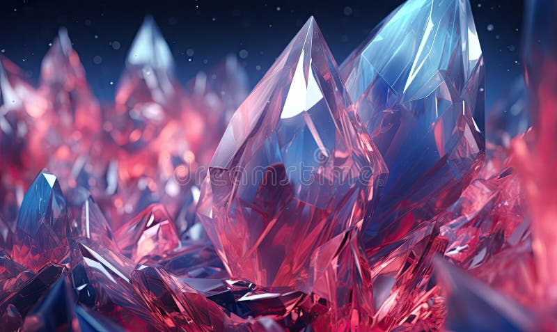 Luminous Crystals Emanate a Gentle Glow. AI Generative Stock ...