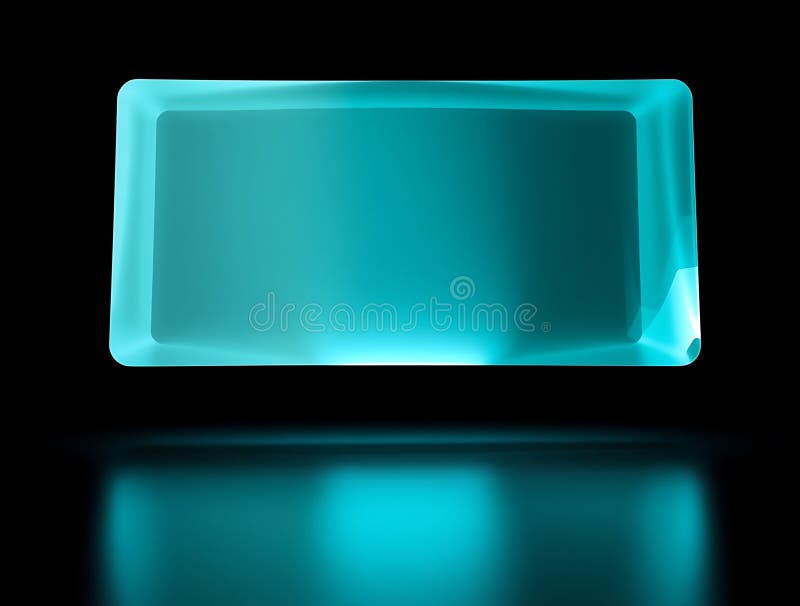 Cyan Glass Panel: a Sleek, Modern Minimalist Design Stock Illustration ...