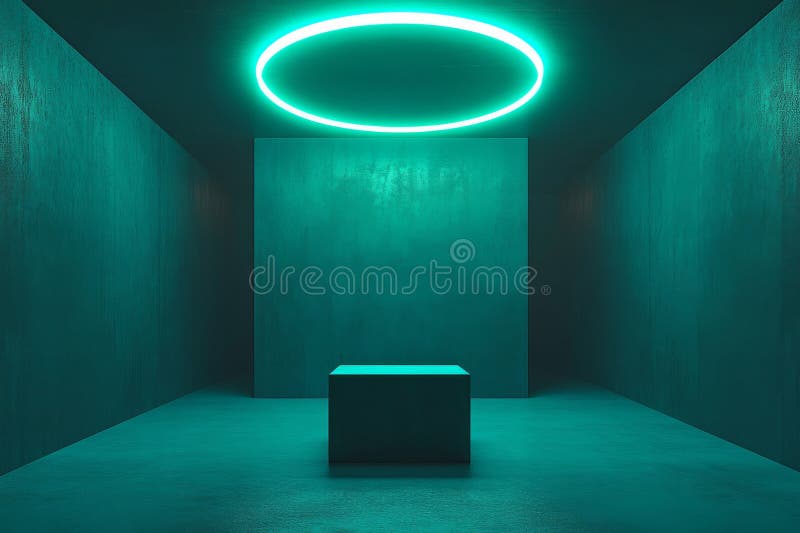 Luminous Cylinder, Intense Light Beams, Round Glow Stock Photo - Image ...