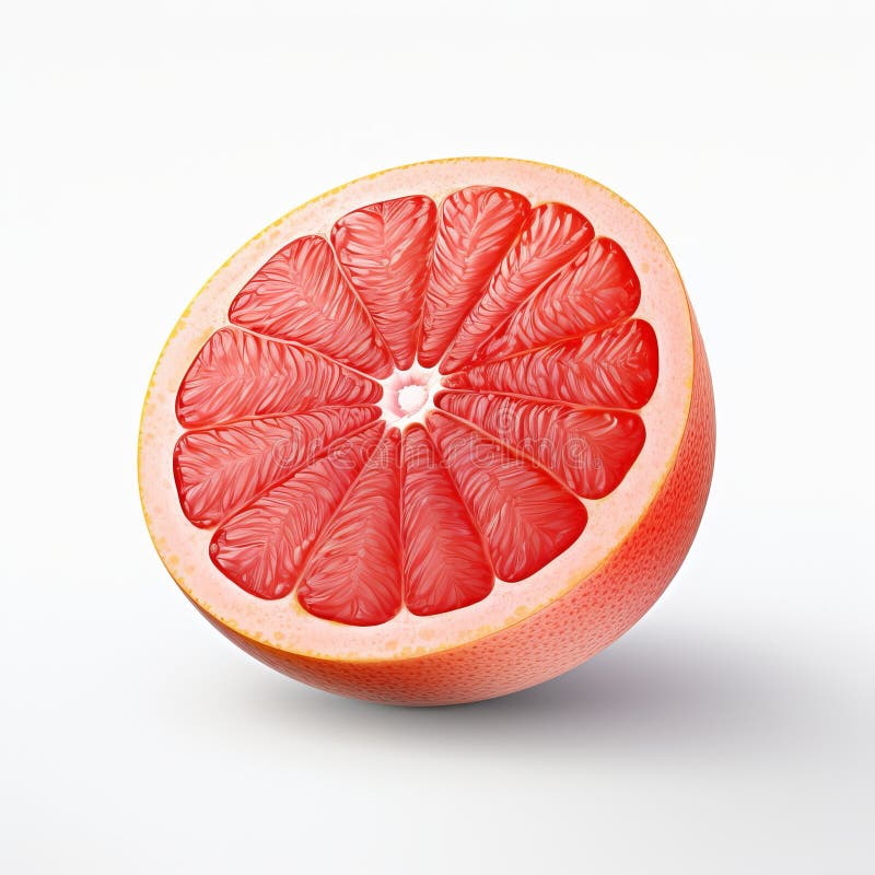 Luminous 3d Grapefruit Rendering with Pure White Background Stock ...
