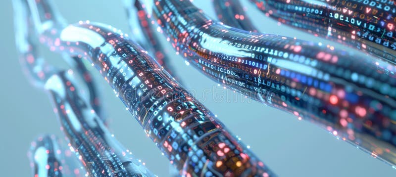 Luminous Data Cables Transferring Information in the Background ...