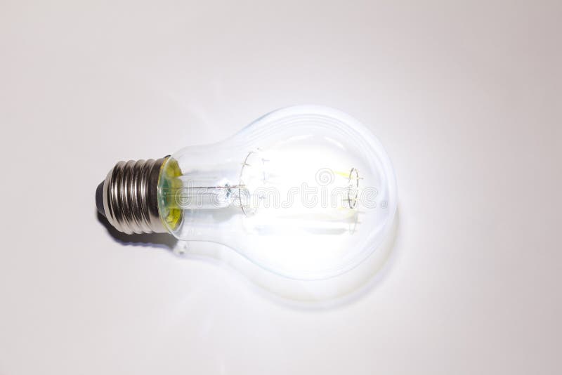 Glowing Decorative Led Light Bulb Stock Photo - Image of electricity ...
