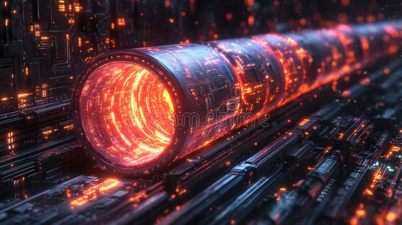 A Luminous Digital Lightning Bolt Bridges Devices, Signifying the ...