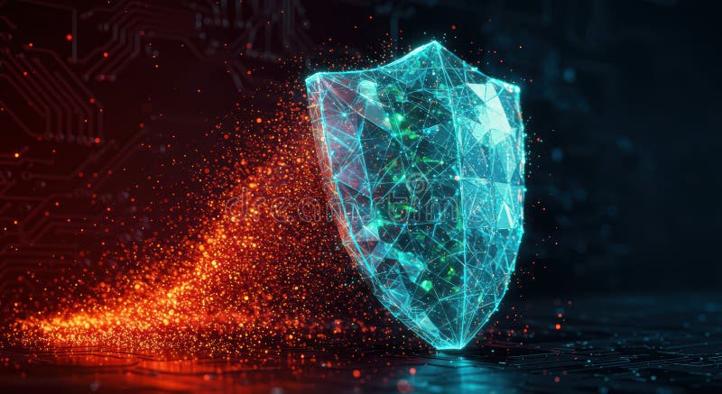 A Luminous Digital Shield Protects Against Fiery Particles in a Tech ...