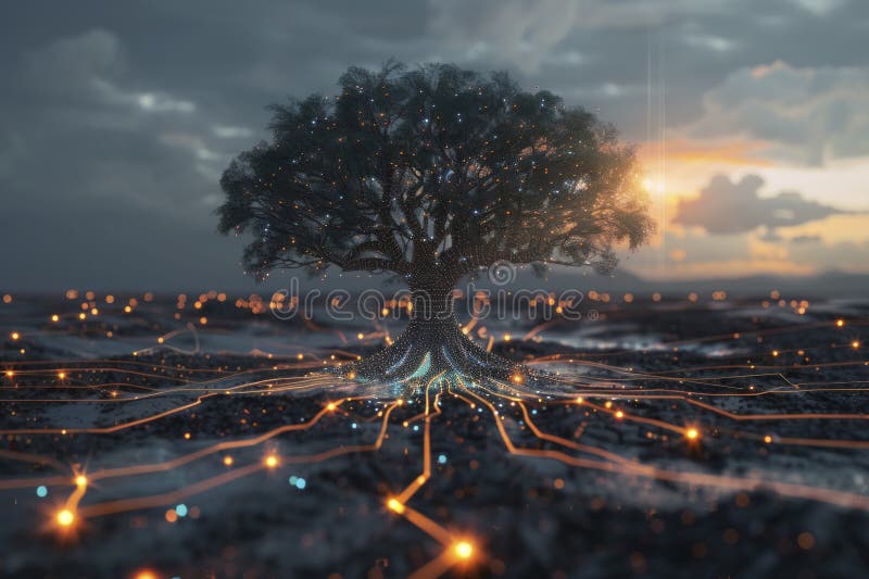 Networked Life Tree stock image. Image of metaphor, connections - 310288727