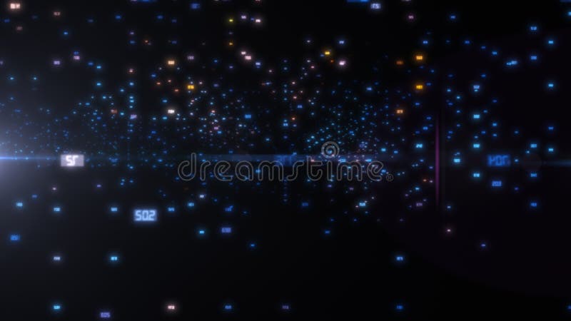 Luminous Elements with Numbers Stock Illustration - Illustration of ...