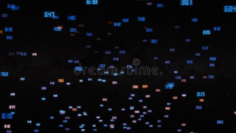 Luminous Elements with Numbers Stock Illustration - Illustration of ...