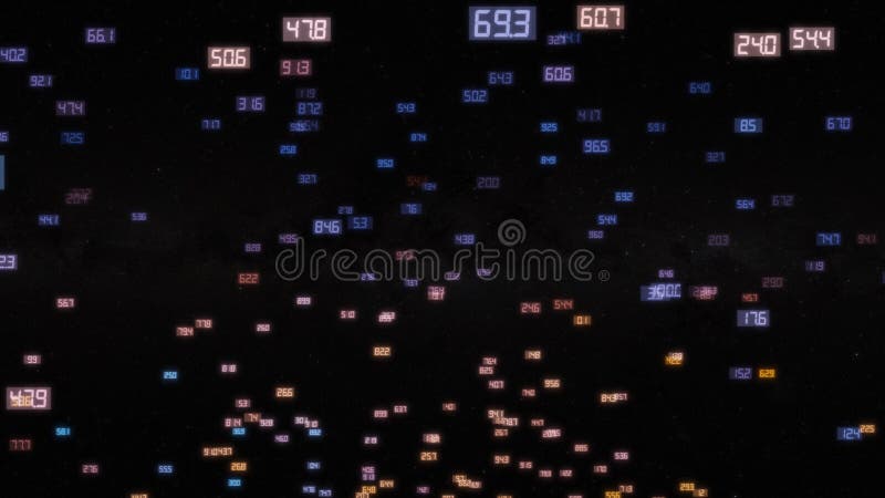 Luminous Elements with Numbers Stock Illustration - Illustration of ...