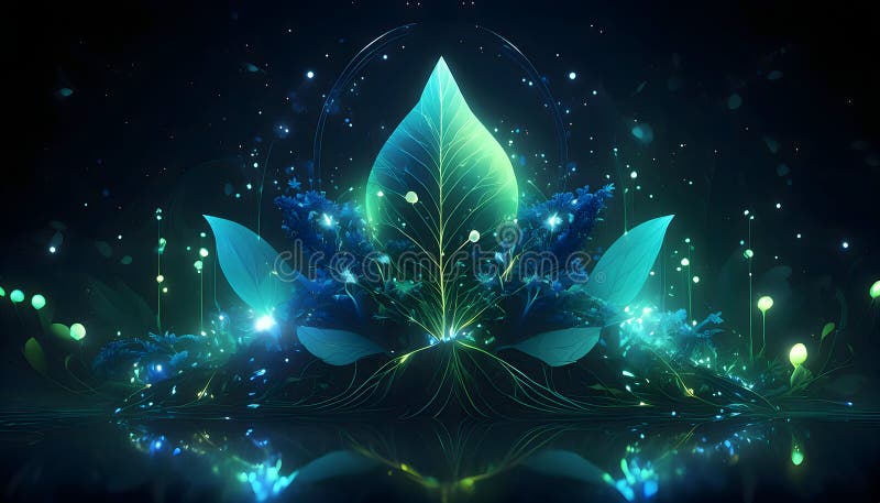 Luminous Elements with Numbers Stock Illustration - Illustration of ...