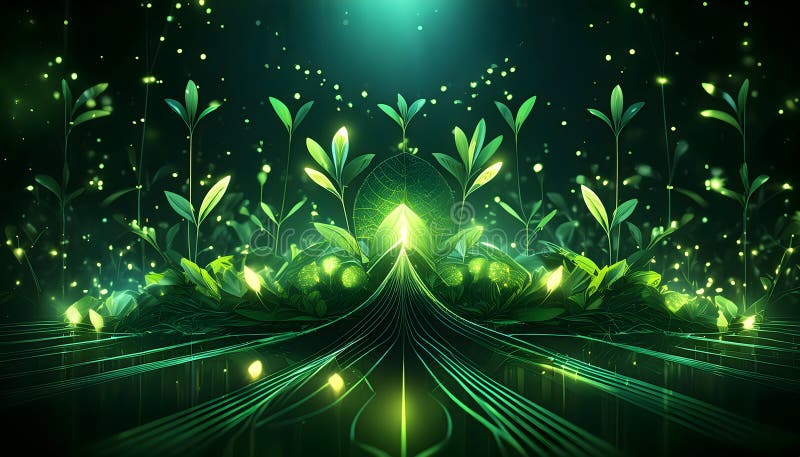 Luminous Elements with Numbers Stock Illustration - Illustration of ...