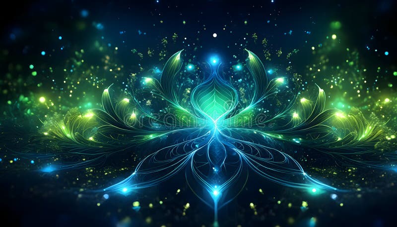 Luminous Elements with Numbers Stock Illustration - Illustration of ...