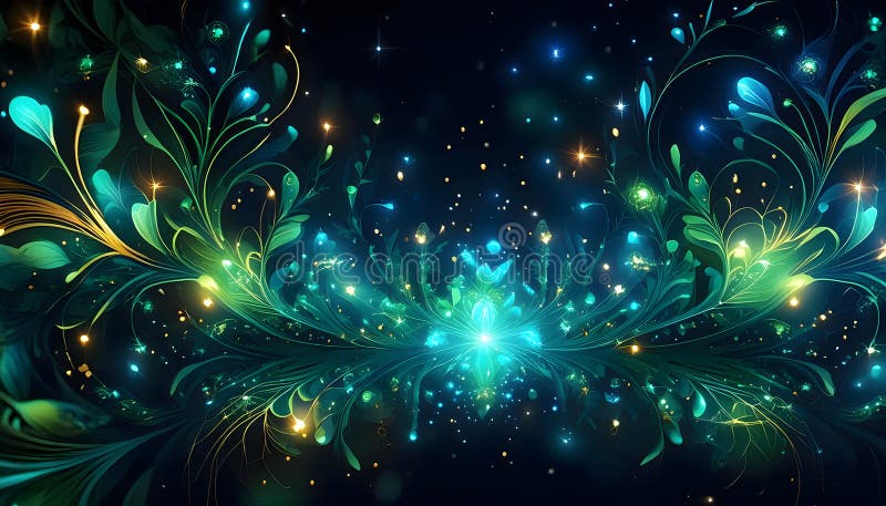 Luminous Elements with Numbers Stock Illustration - Illustration of ...