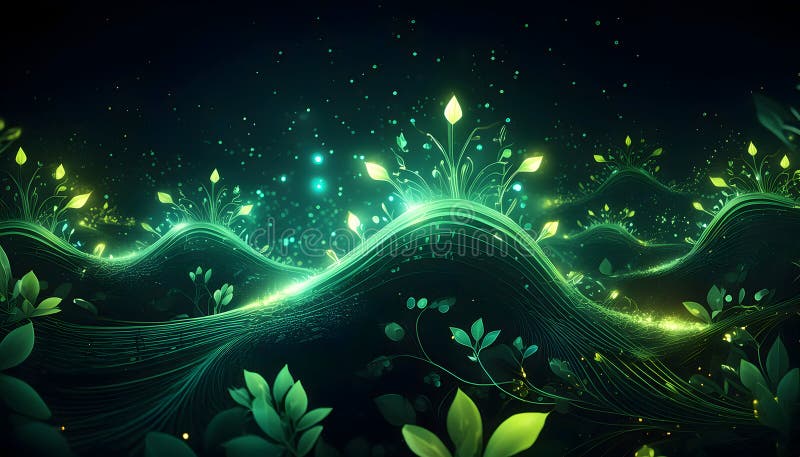 Luminous Elements with Numbers Stock Illustration - Illustration of ...