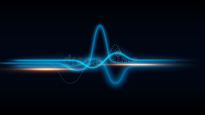 Luminous energy waves stock illustration. Illustration of design ...
