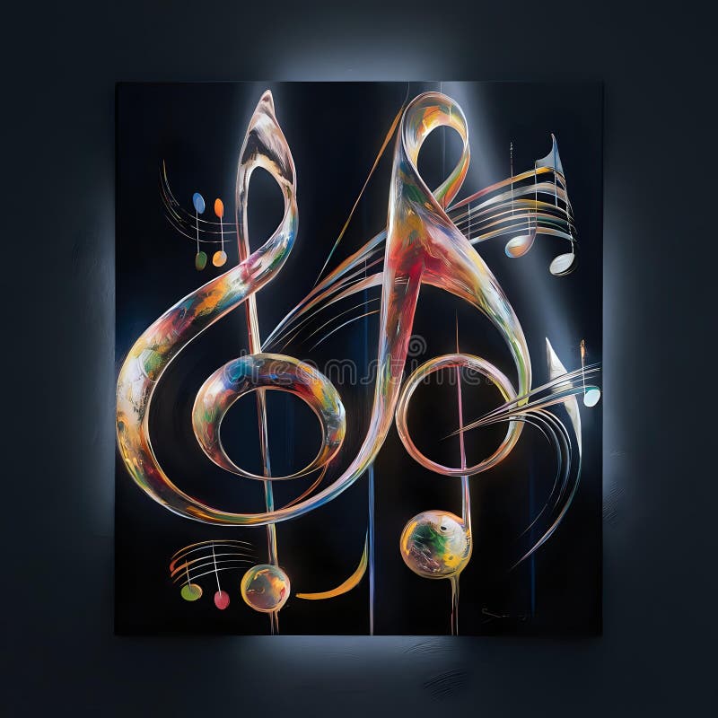 The Luminous Expression of Music Stock Illustration - Illustration of ...