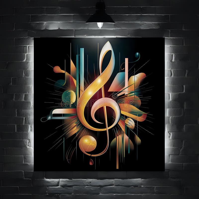 The Luminous Expression of Music Stock Illustration - Illustration of ...