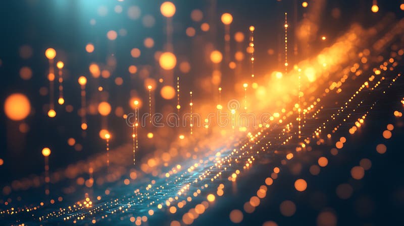 Luminous Floating Scatter Plot with Pulsing Data Points Stock ...