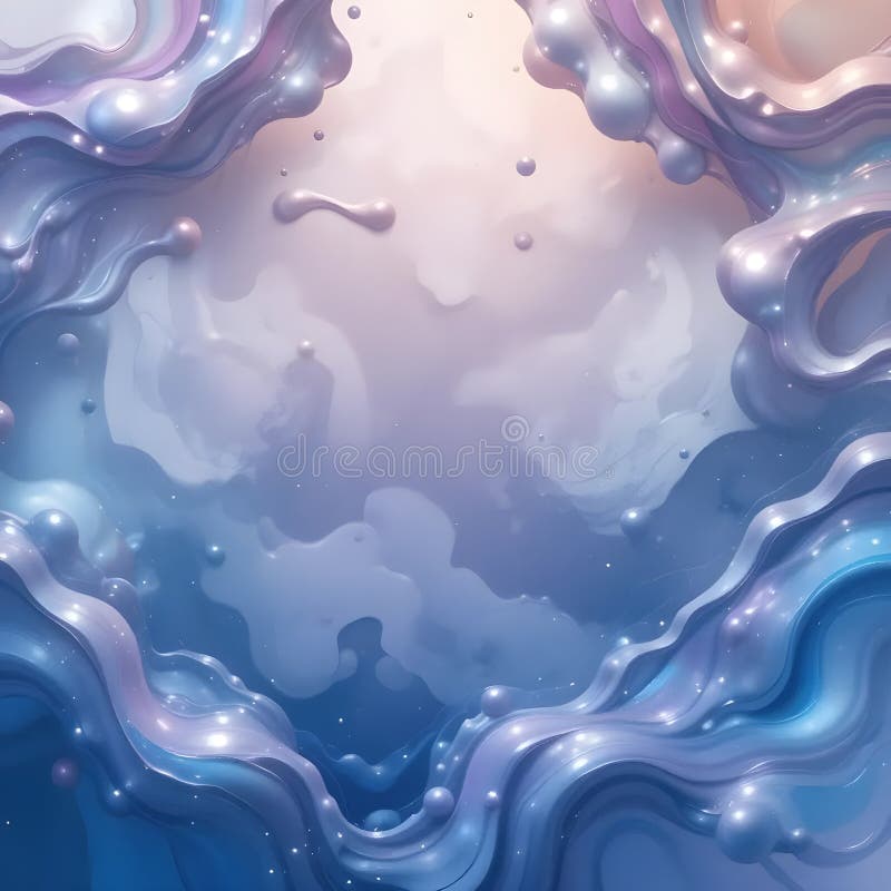 Luminous Flow: Abstract Liquid Bubbles Stock Illustration ...