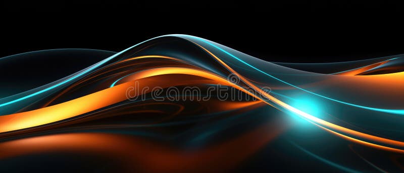 Luminous Flow Background. Abstract Dynamic Waves with Radiant Hues ...