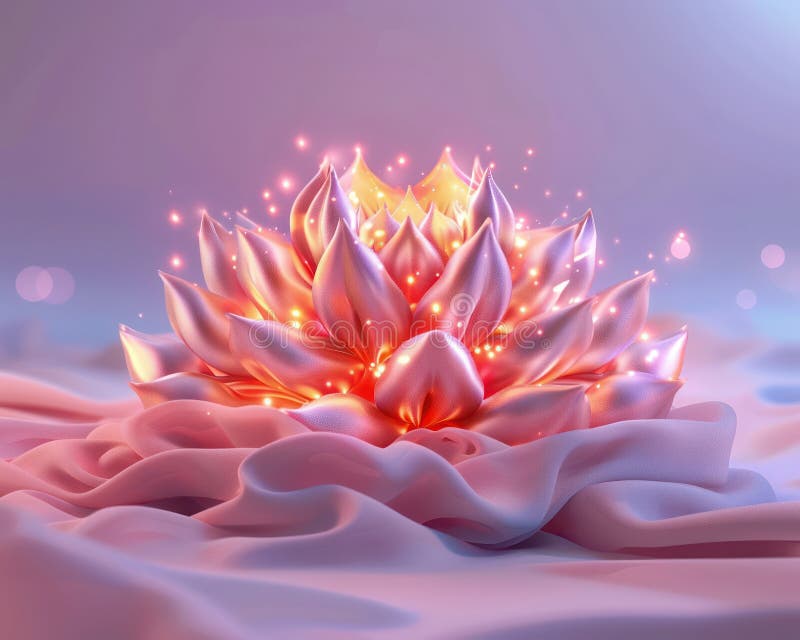 Luminous Flower Blossom Shape Development with Glowing Finish, Shape ...