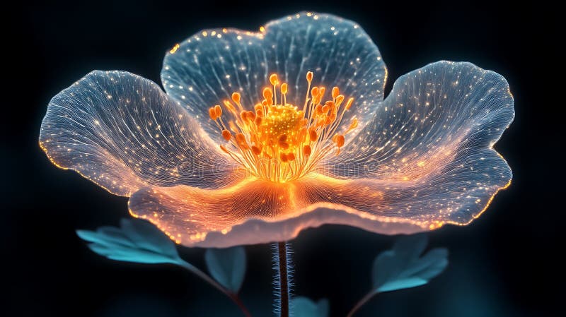 Luminous Flower Glowing Inner Light Stock Photos - Free & Royalty-Free ...