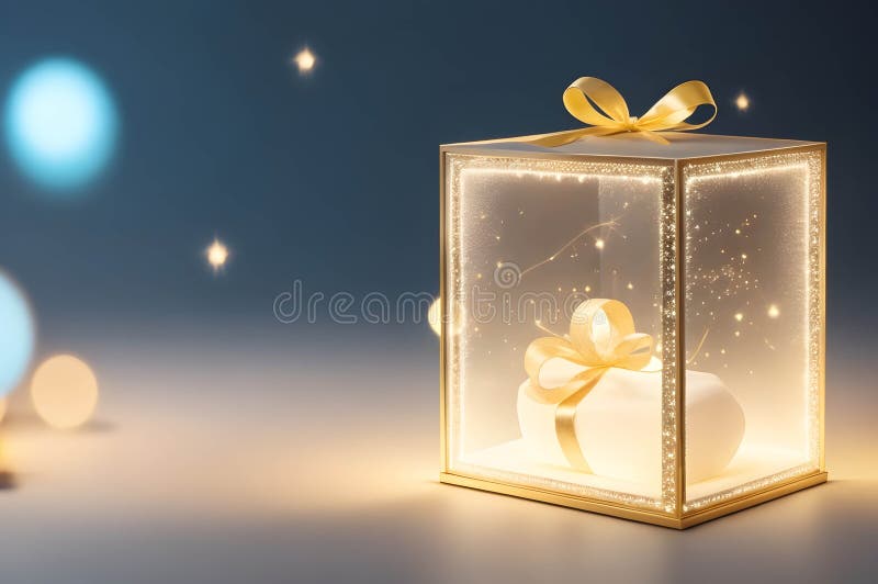 Luminous Gifting Display Soft Focus Gift with Copy Space - a Mockup ...