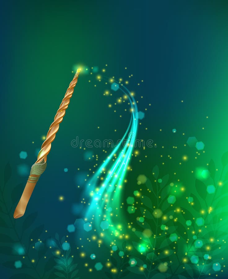 Magic Wand Realistic Set stock vector. Illustration of silver - 232927532