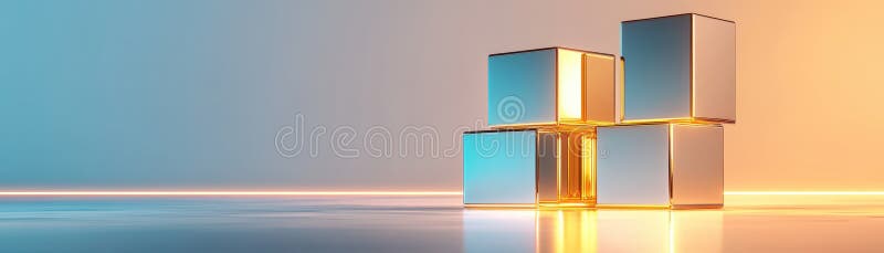 Luminous Glass Cube, Captivating Display of Light Refraction and ...