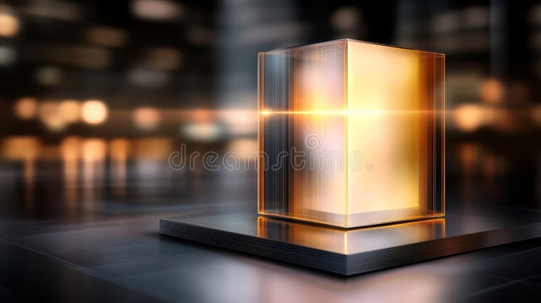 Luminous Glass Cube, a Study of Light Refraction, Transparency, and Geometric Form in Modern ...