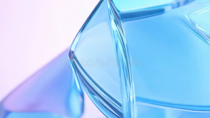 Light Blue Glass Abstract Shape Morphing Stock Video - Video of ...