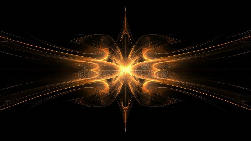 A Luminous Golden Glow Pierces the Darkness, Casting a Starry Effect ...