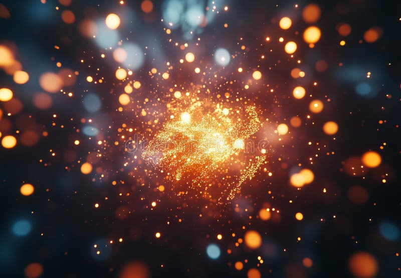 A Luminous Golden Light Explodes from a Central Point, Extending ...