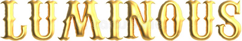 Luminous Golden Text , 3d Rendering Stock Illustration - Illustration ...