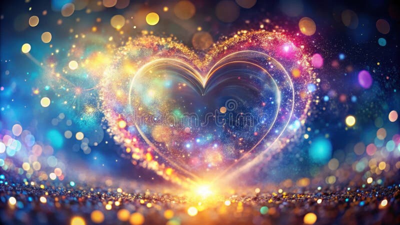 Luminous Heart Shape Formed by Sparkling Dust and Light. Generative AI ...