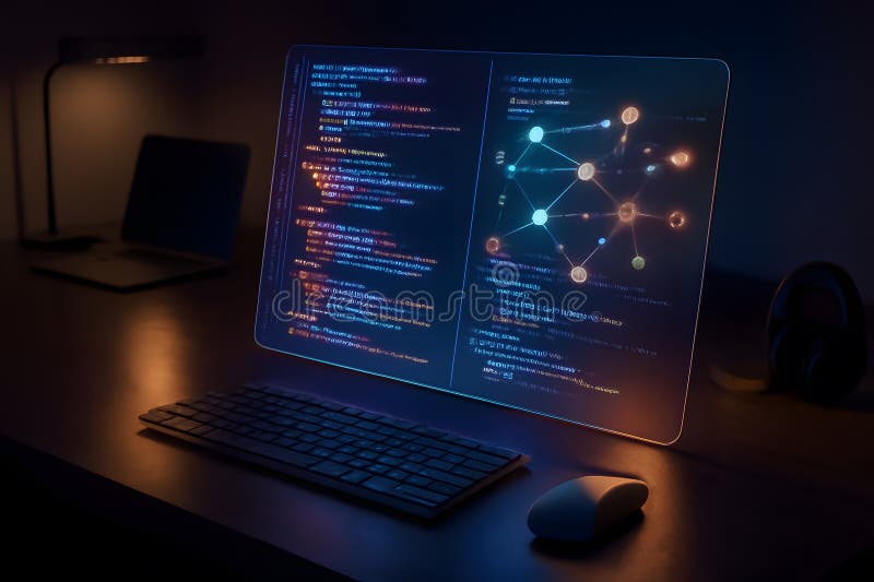 Holographic Code Display Stock Illustrations – 1,278 Holographic Code Display Stock ...