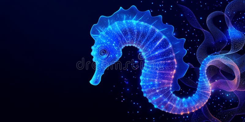 Luminous Holographic Seahorse Stock Illustrations – 7 Luminous ...