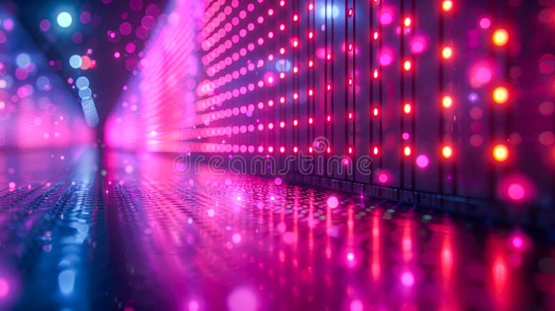 Luminous Interior of the Night Club Glowing Abstract Background Stock ...