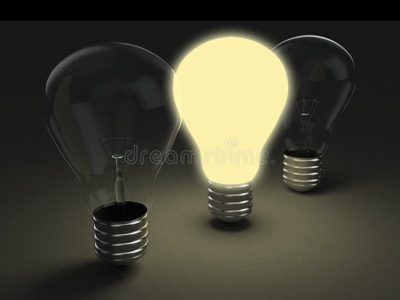 Luminous light bulb stock illustration. Illustration of electric - 4533399