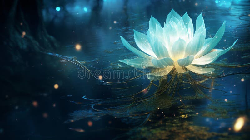 Luminous Lilac Flower in Double Exposure on Deep Turquoise Backdrop for ...