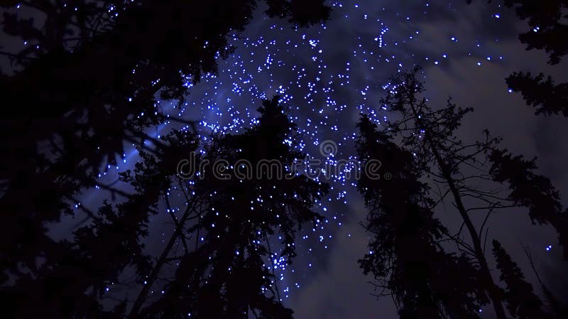 Luminous Magic, Stunning Lights Above Boreal Forest Canopy. Generative ...