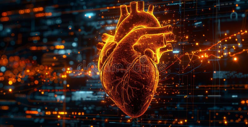 Human Heart Digital Medical Visualization Clinical Art Stock Photos ...